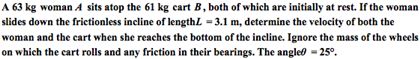 Solved I tried MaVa = MbVb and Magh=0.5MaVa^2 + 0.5MbVb^2, | Chegg.com