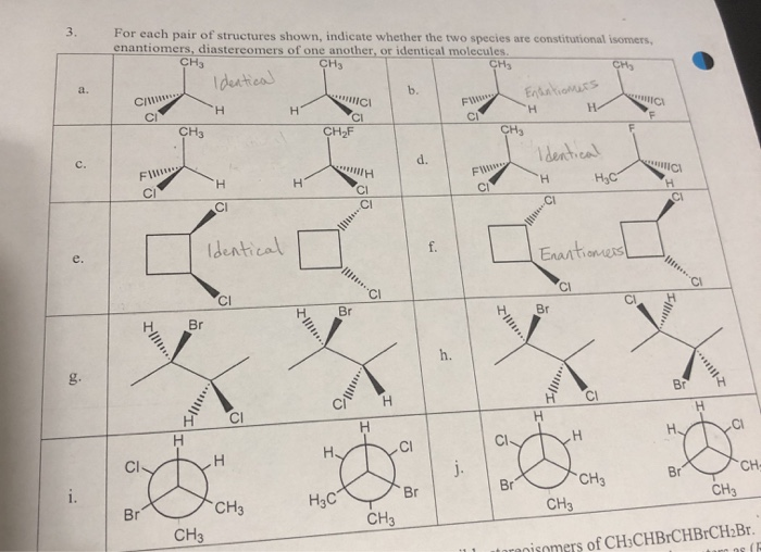 Solved for each pair of structures shown, indicate whether | Chegg.com