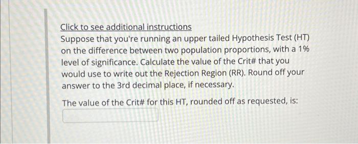 Solved Click to see additional instructions Suppose that | Chegg.com