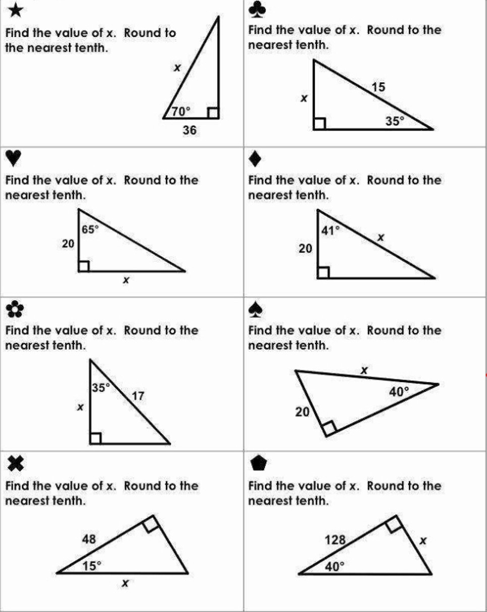 Solved Find the value of x. ﻿Round tothe nearest tenth.Find | Chegg.com