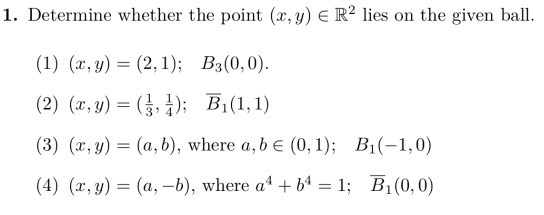 Solved Determine whether the point (x,y)inR2 ﻿lies on the | Chegg.com
