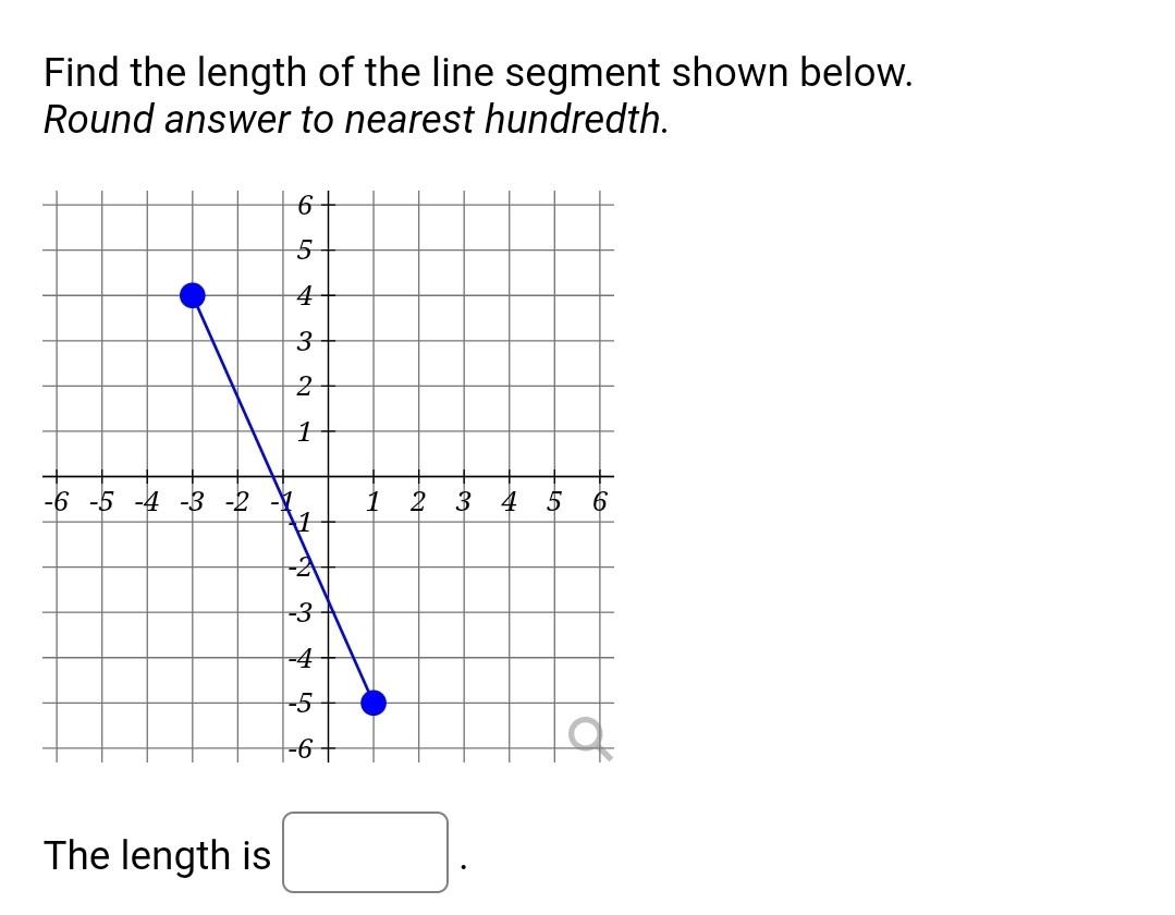 Solved Find the length of the line segment shown below. | Chegg.com
