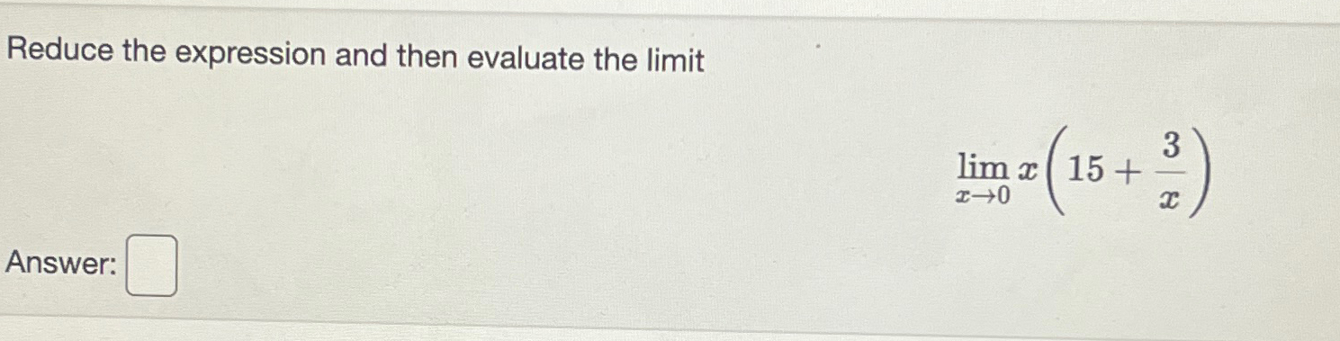 Solved Reduce the expression and then evaluate the | Chegg.com