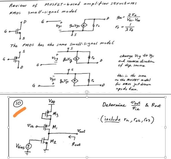 Solved 25. Review of MOSFET-based amplifier structures NMOS | Chegg.com