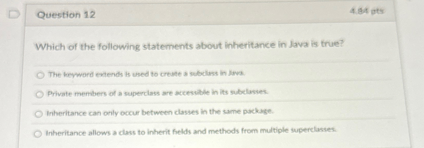 Solved Question 12Which of the following statements about | Chegg.com
