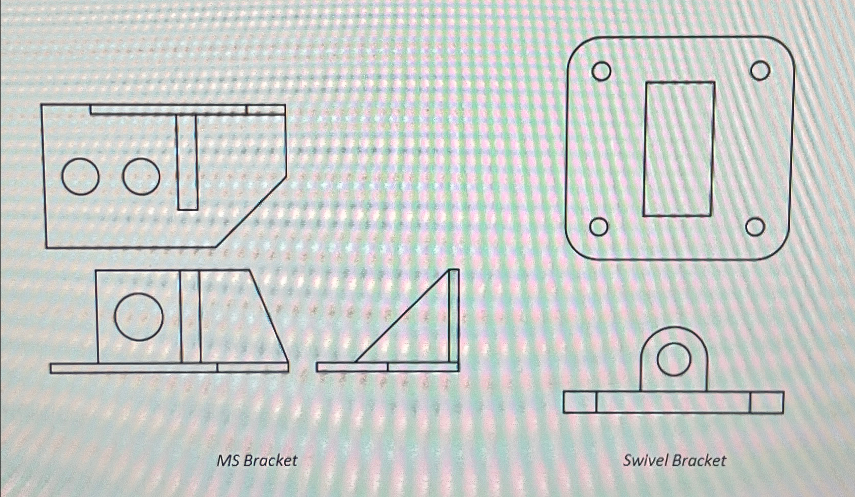 Solved MS BracketSwivel BracketDraw the isometric views of | Chegg.com
