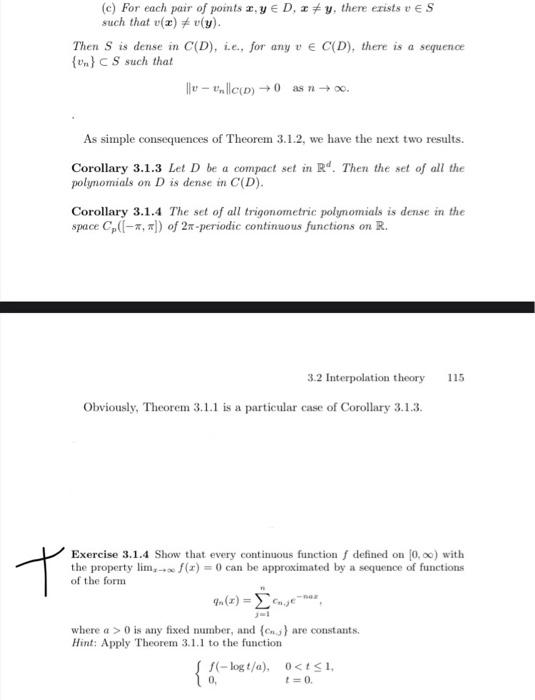 Solved C For Each Pair Of Points X Y∈d X Y There Exists