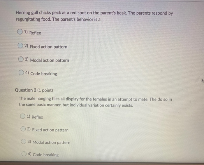 Solved Herring gull chicks peck at a red spot on the | Chegg.com