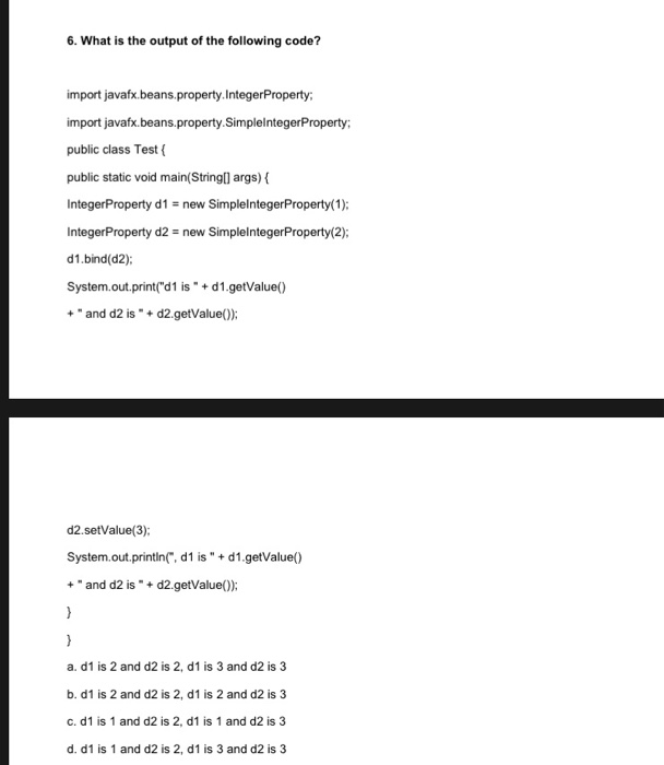 Solved 6. What is the output of the following code? import | Chegg.com