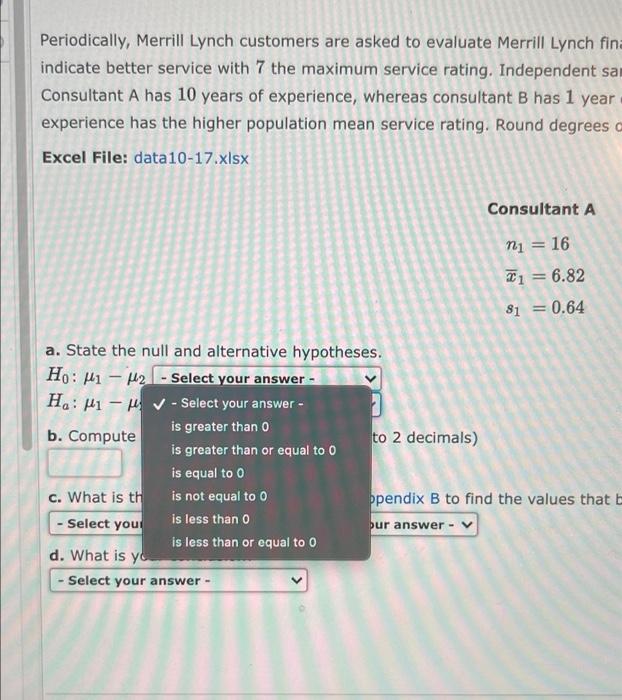 Solved Periodically, Merrill Lynch customers are asked to | Chegg.com