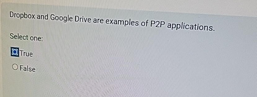 Solved Dropbox and Google Drive are examples of P2P | Chegg.com