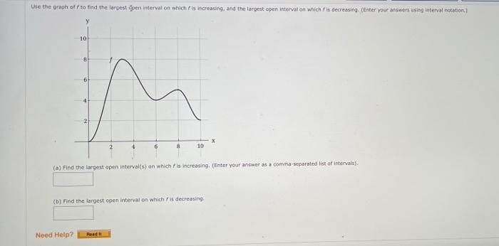 Solved Use the graph off to find the largest con interval on | Chegg.com