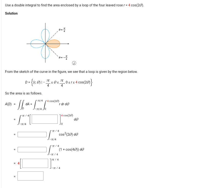 Solved Use a double integral to find the area enclosed by a | Chegg.com