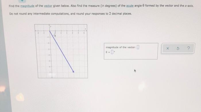 Solved Find the magnitude of the vector given below. Also | Chegg.com