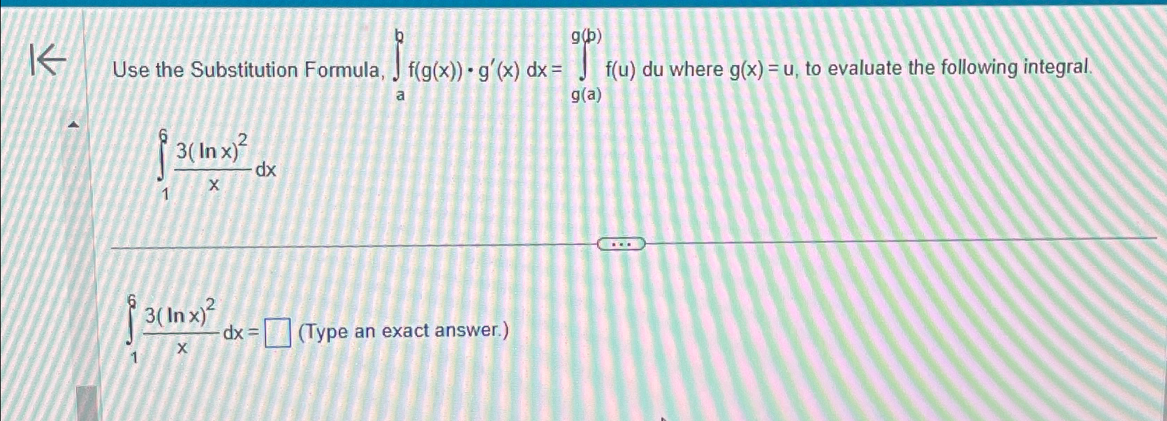 Solved Use the Substitution Formula, | Chegg.com