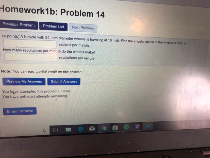 Solved Homework1b: Problem 14 Previous Problem Problem List | Chegg.com