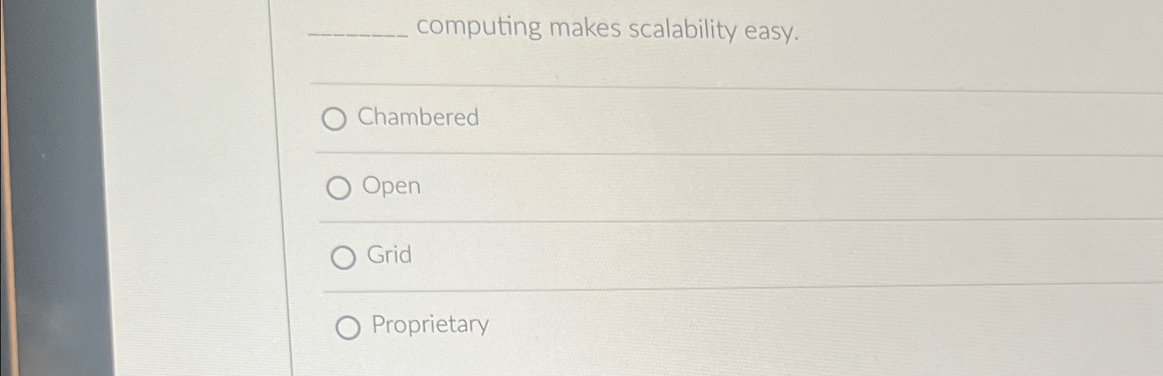 Solved computing makes scalability | Chegg.com