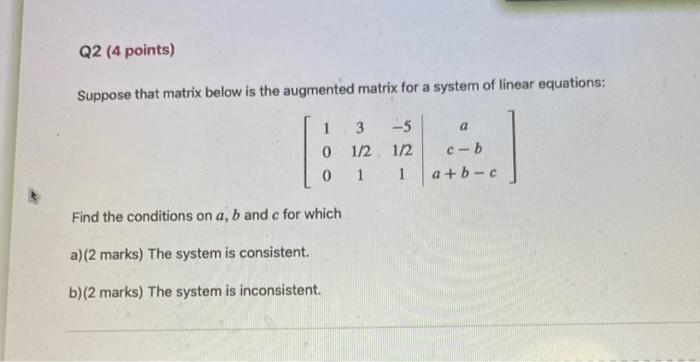 Solved Q1 (9 points) Use Gaussian elimination to solve the | Chegg.com