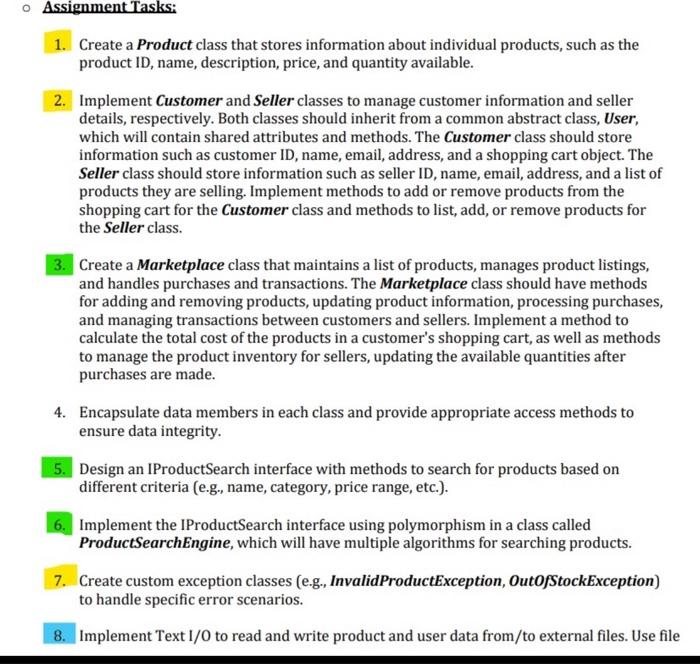 Solved 1. Create a Product class that stores information | Chegg.com