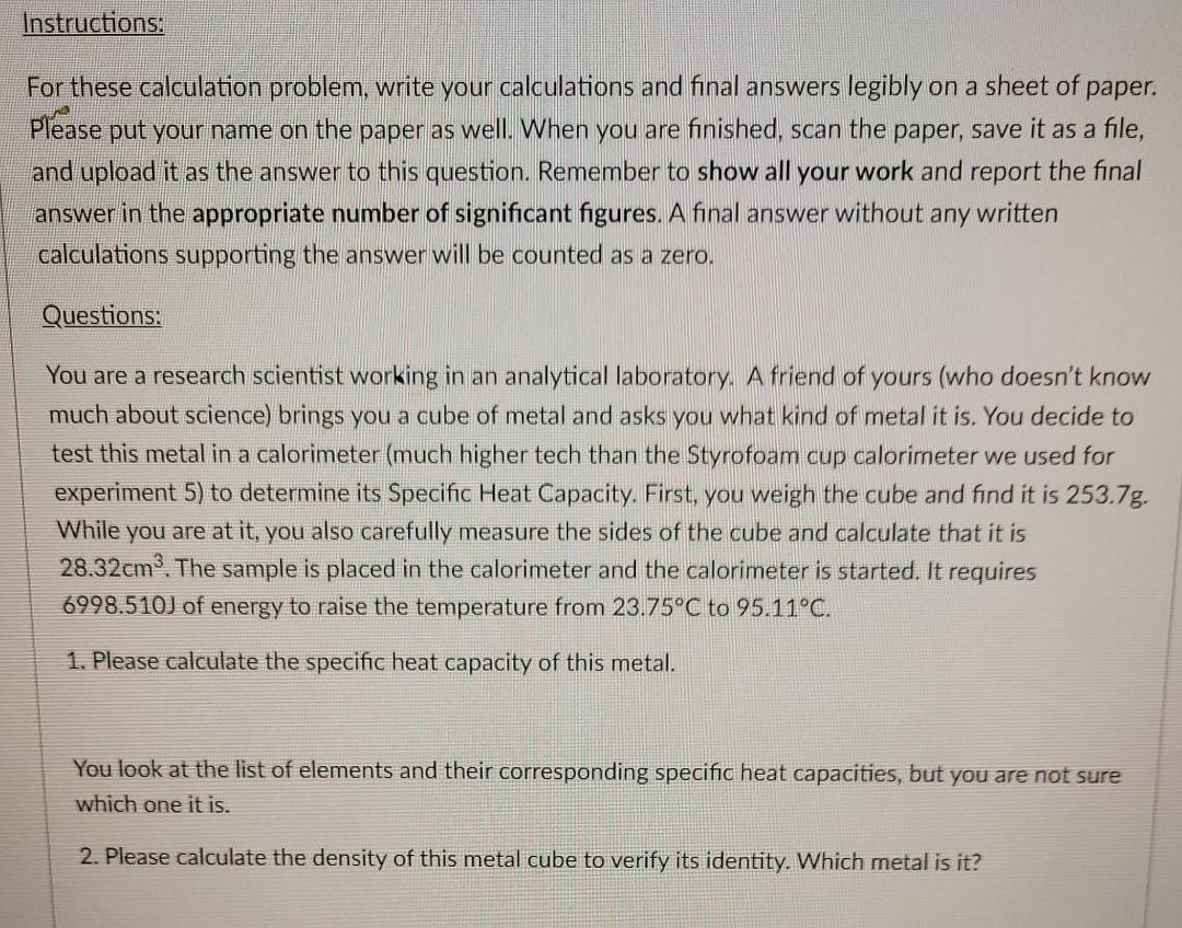 Solved Instructions: For these calculation problem, write | Chegg.com