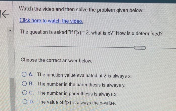 Solved Watch the video and then solve the problem given | Chegg.com