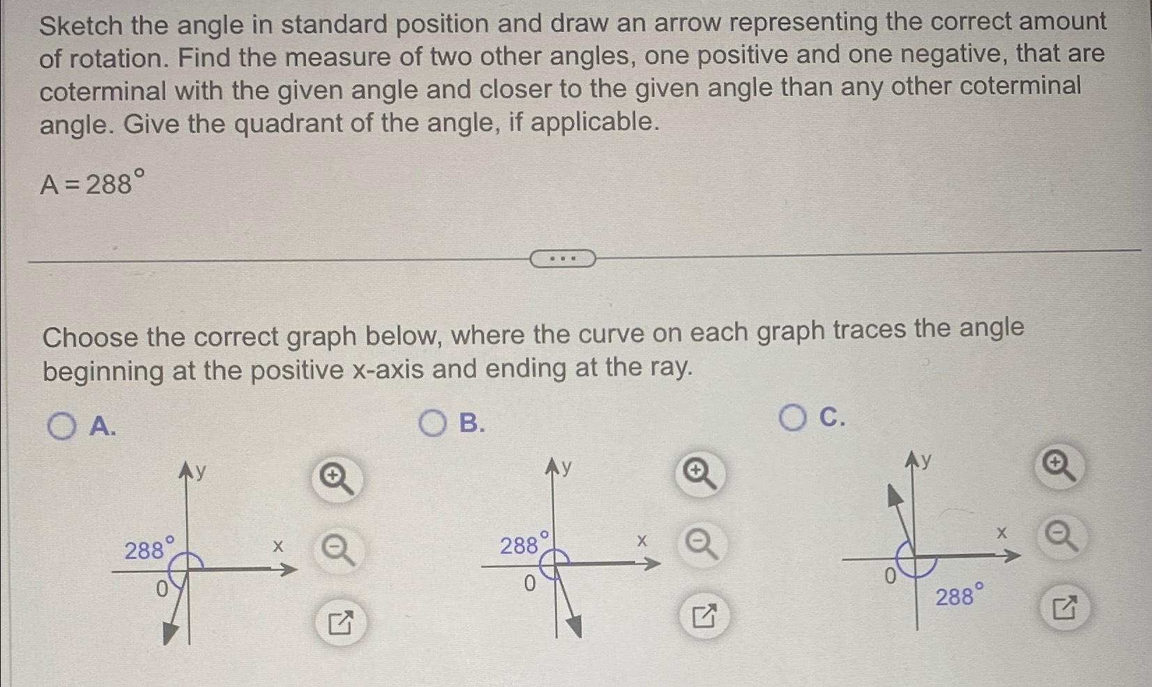 Solved Sketch the angle in standard position and draw an | Chegg.com