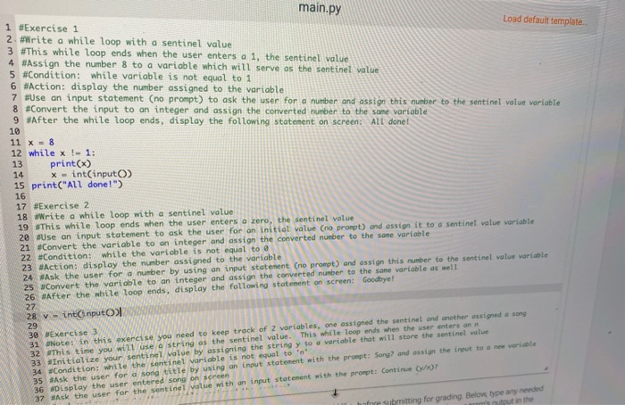 Solved main.py Load default template 1 #Exercise 1 2. Write | Chegg.com