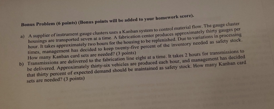 Solved Bonus Problem ( 6 ﻿points) (Bonus points will be | Chegg.com