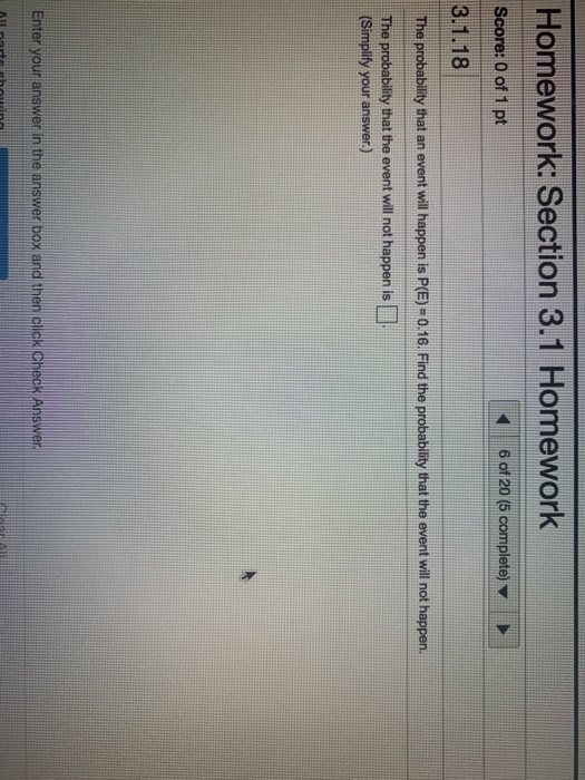 Solved Homework Section 3 1 Homework Score 0 Of 1 Pt 6 Of
