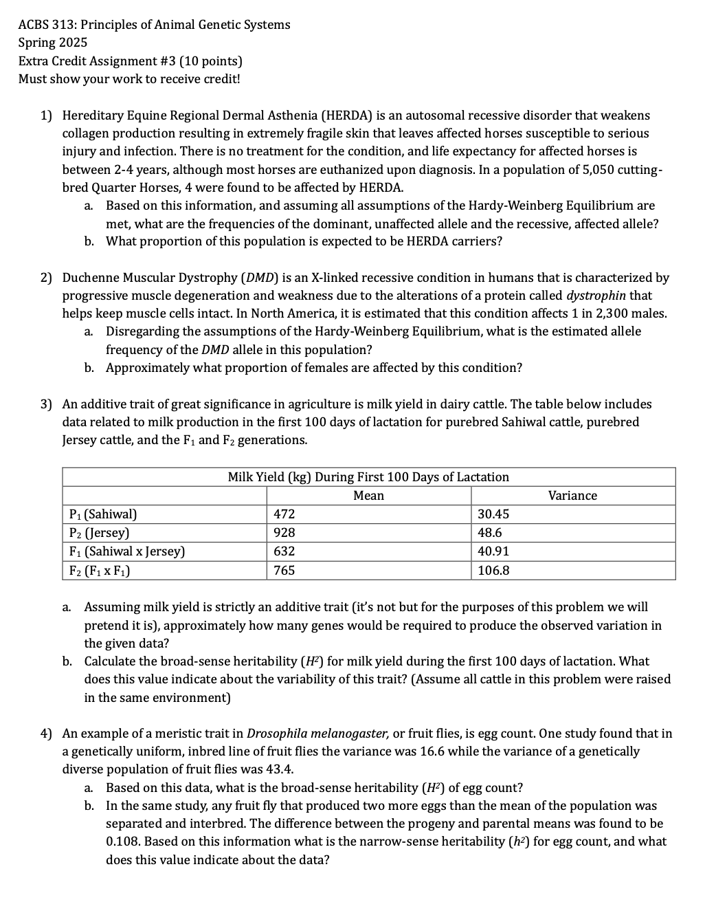 1) ﻿Heredity Equine Regional Dermal Asthenia (HERDA) | Chegg.com