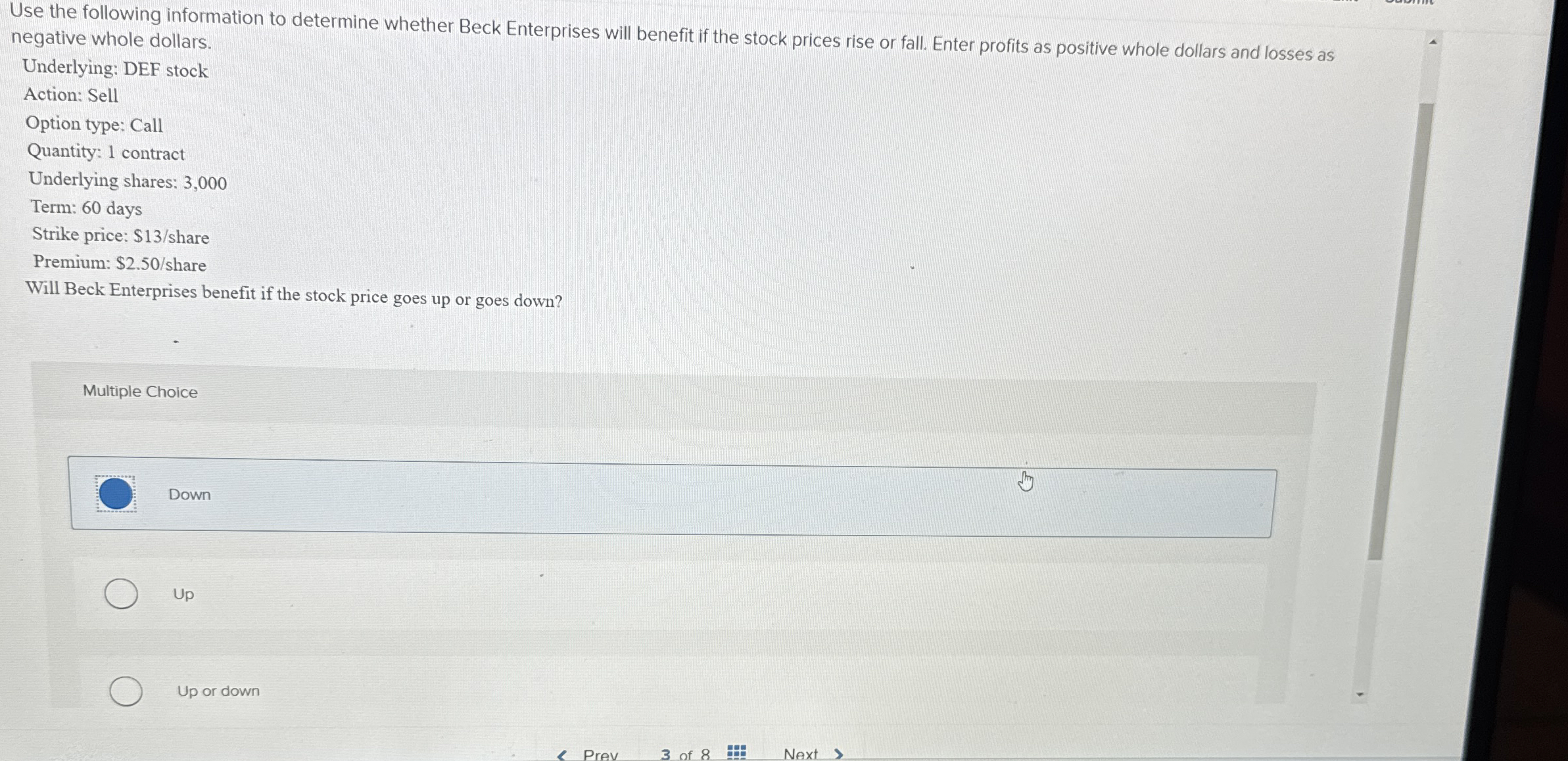 Solved Use the following information to determine whether | Chegg.com