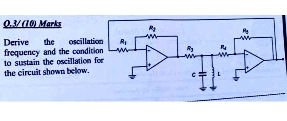 Solved Derive the oscillation frequency and the condition to | Chegg.com