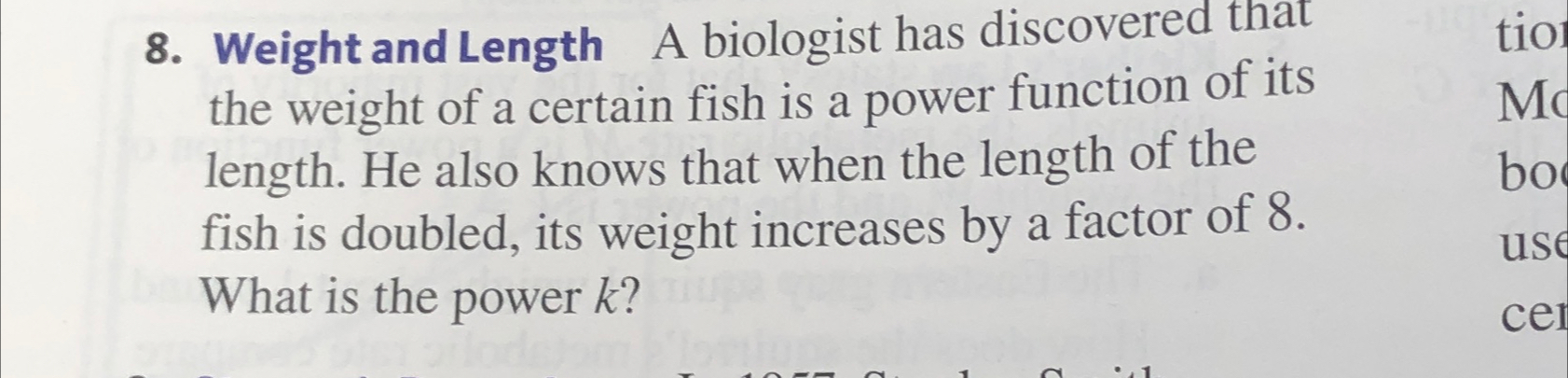Solved Weight and Length A biologist has discovered that the | Chegg.com