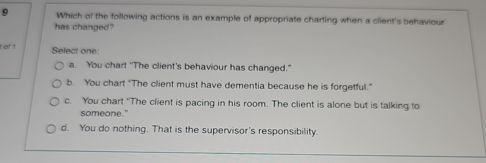 Solved Which of the following actions is an example of | Chegg.com