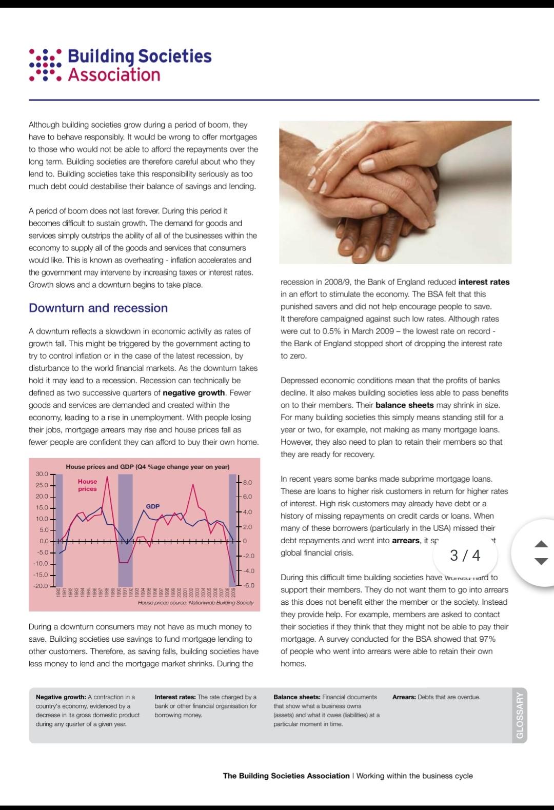 Solved 1/4 Building Societies Association Working within the | Chegg.com