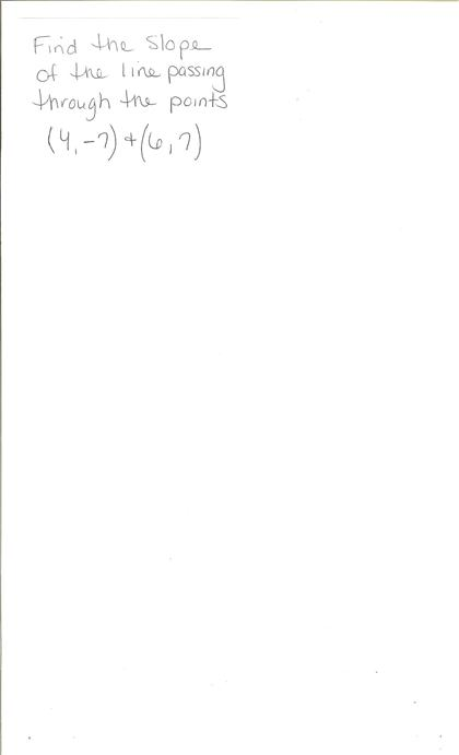 Solved Find the slope of the line passing through the points | Chegg.com