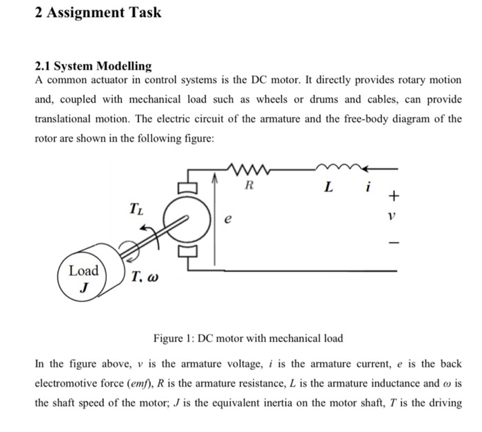 Solved: 2 Assignment Task 2.1 System Modelling A Common Ac... | Chegg.com