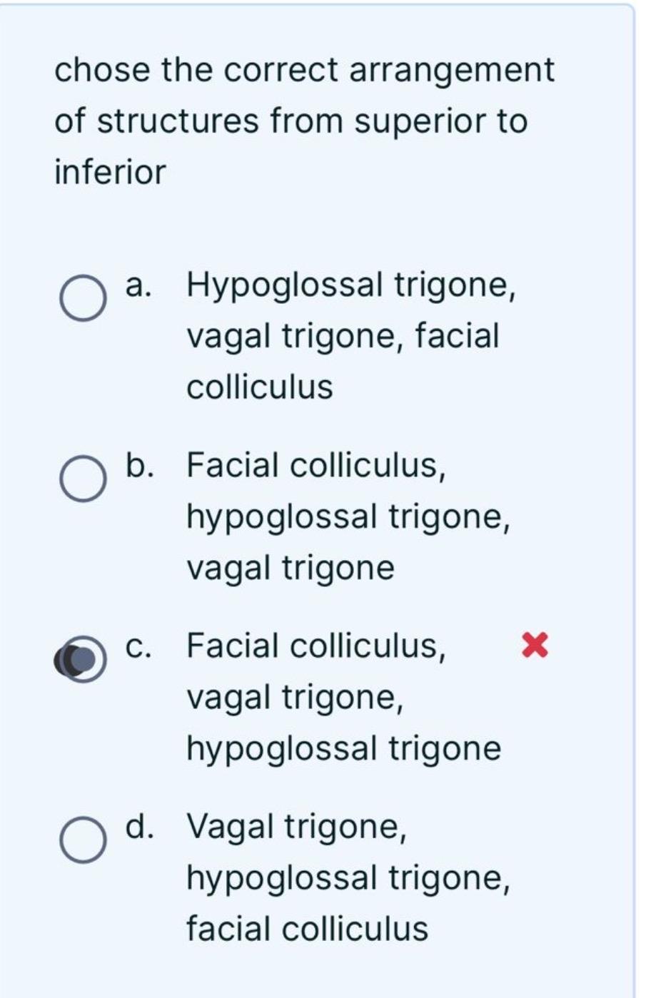 Solved chose the correct arrangement of structures from | Chegg.com