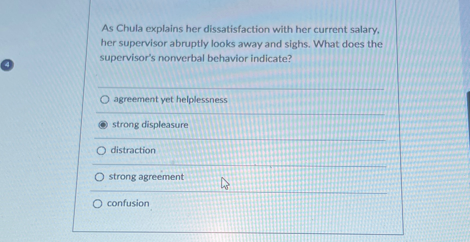 Solved As Chula explains her dissatisfaction with her | Chegg.com