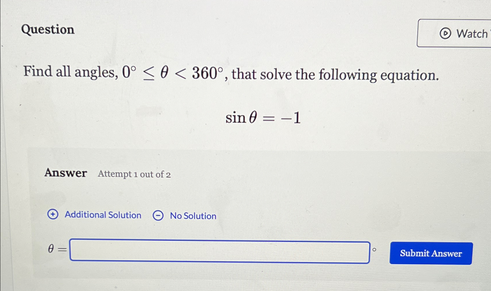 Solved QuestionFind all angles, 0°≤θ