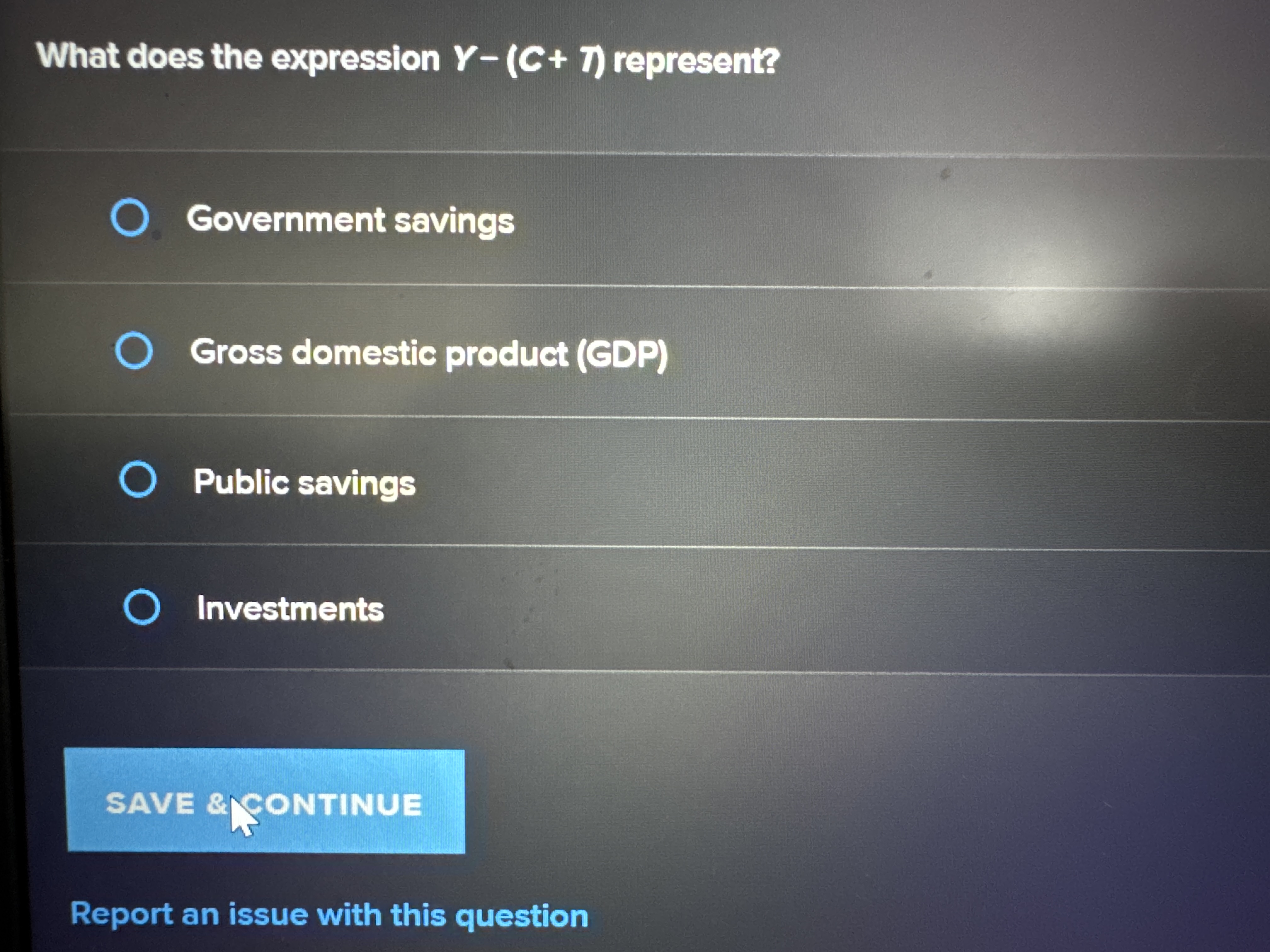Solved What does the expression \( ﻿Y-(C+7) \) | Chegg.com