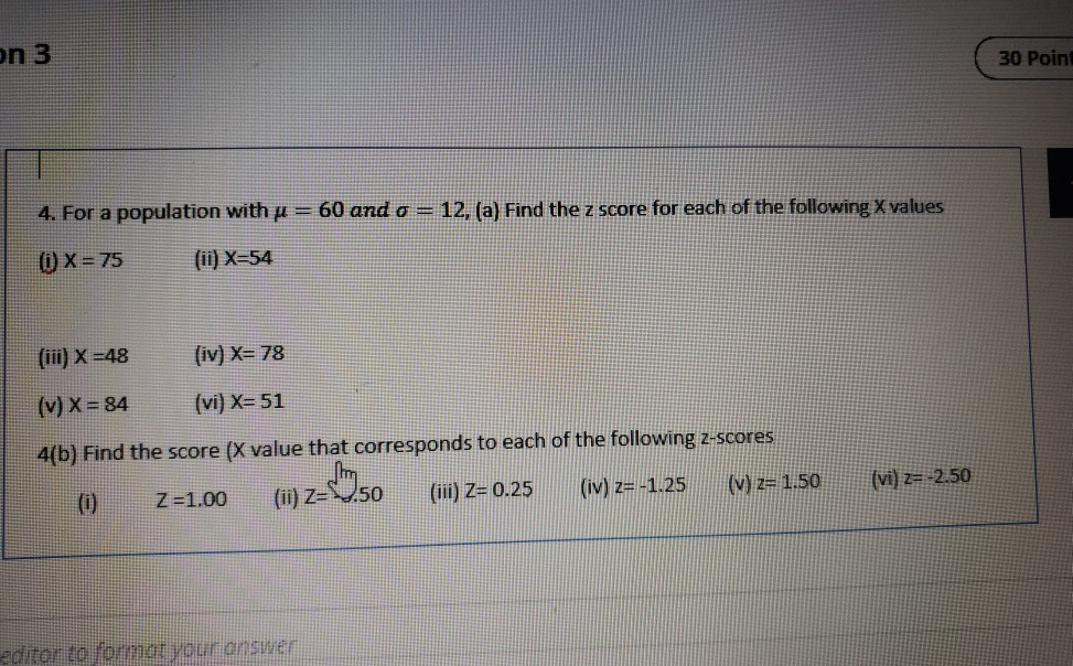 Solved Testion 2 8P 3. For a distribution with a standard | Chegg.com