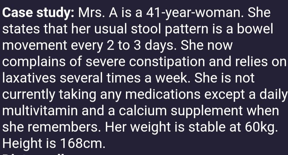 Solved QUESTION 1 Calculate estimated energy and fluid needs | Chegg.com