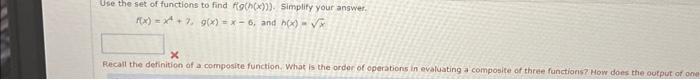 Solved Use the graphs of f(x) and g(x), shown below, to | Chegg.com