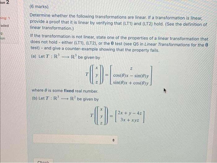 Solved (6 marks) Determine whether the following | Chegg.com