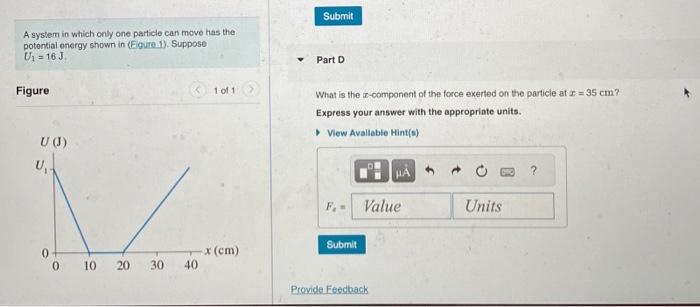 Solved A system in which only one particle can move has the | Chegg.com