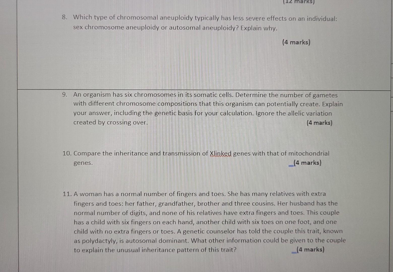 Solved 3. Describe the pattern of inheritance shown in the | Chegg.com