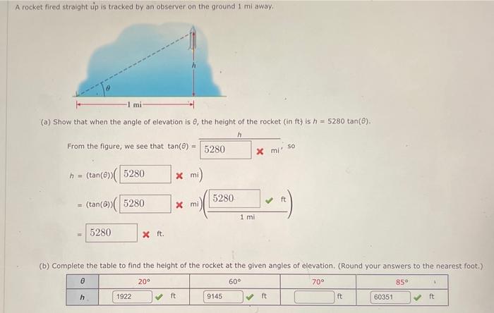 Solved A rocket fired straight up is tracked by an observer | Chegg.com