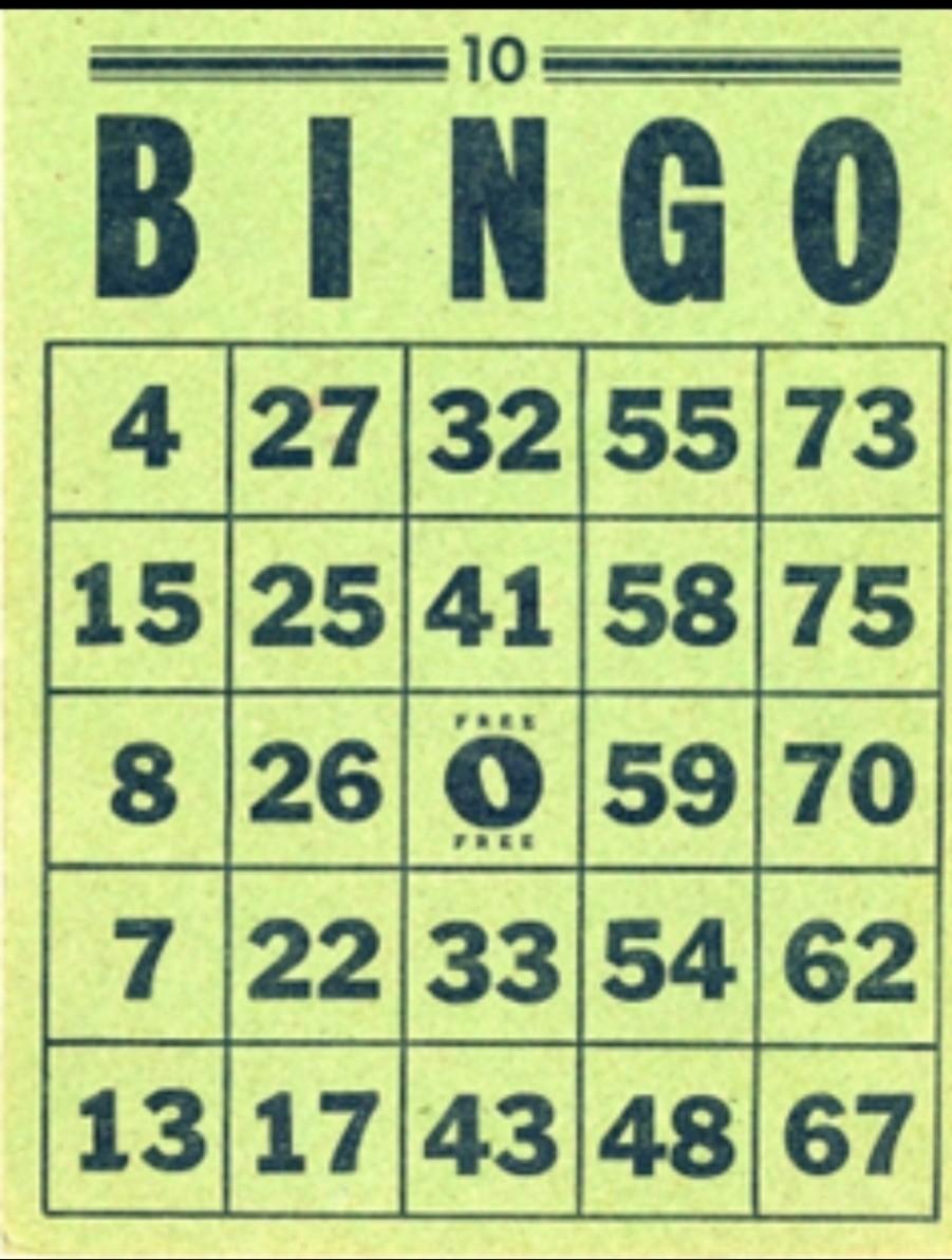 A 'bingo' card has 5 columns and 5 rows. The 5 | Chegg.com
