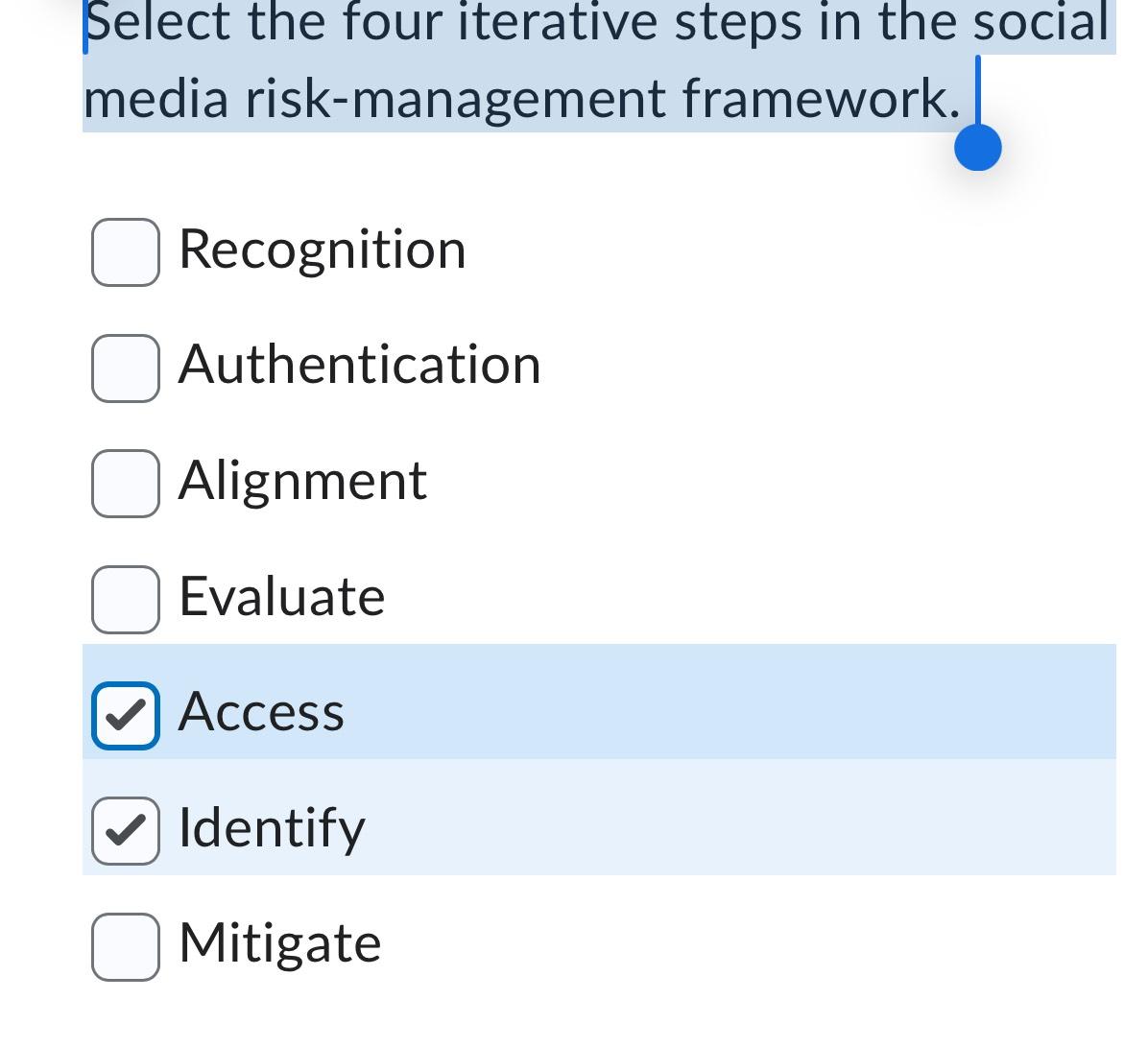 Solved Select the four iterative steps in the social media | Chegg.com Solved Select the four iterative steps in the social media | Chegg.com